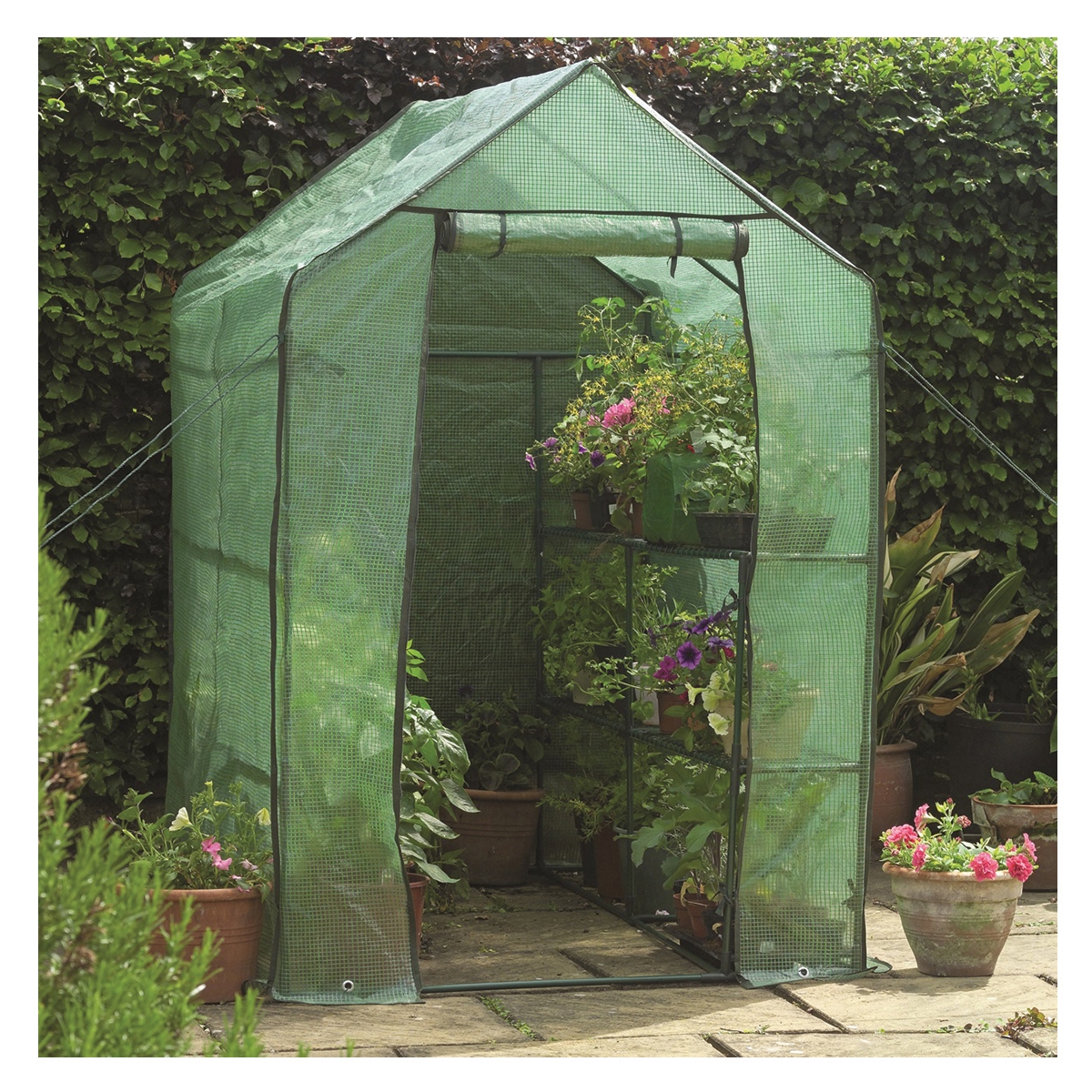 WALK IN GREENHOUSE W/ SHELVES - Little Mountain Garden Centre